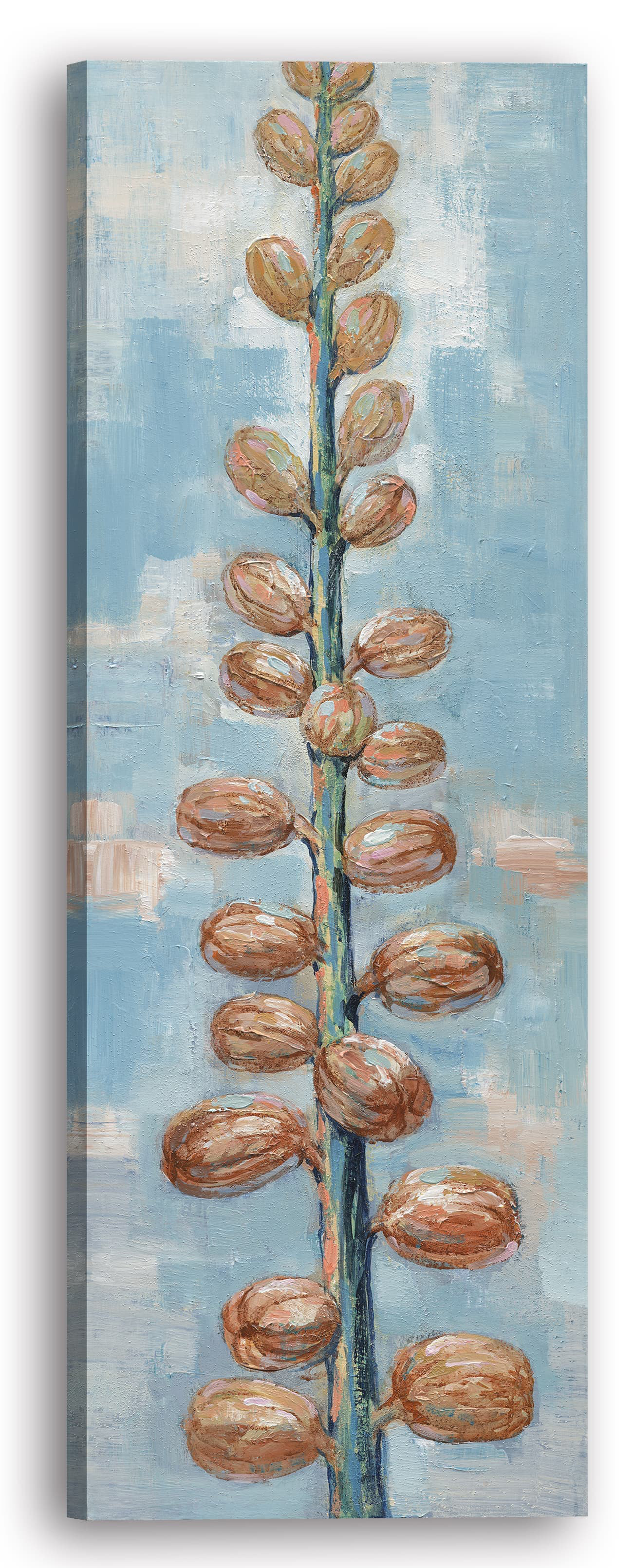 Wildon Home® Budding Beauty: A Sky Blue Bouquet of Flower Buds - Wrapped Canvas Painting | Wayfair